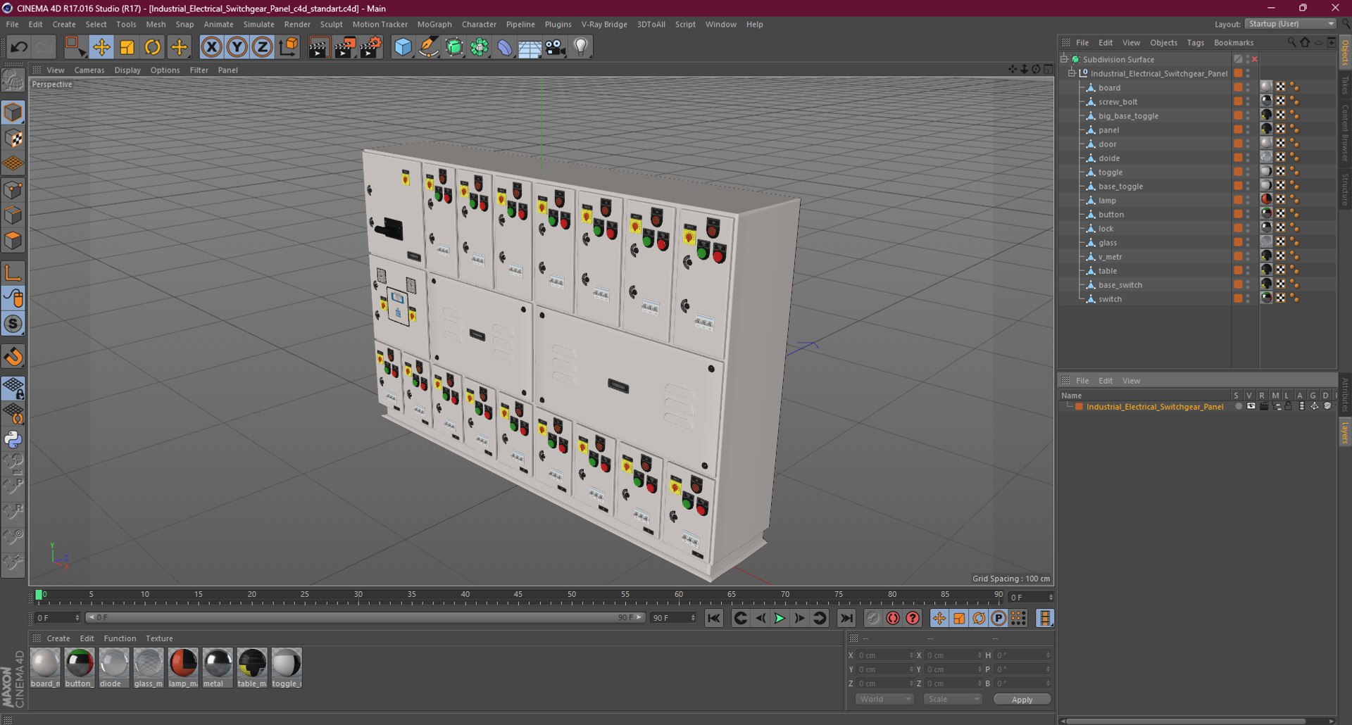 3D Industrial Electrical Switchgear Panel Model - TurboSquid 2244467