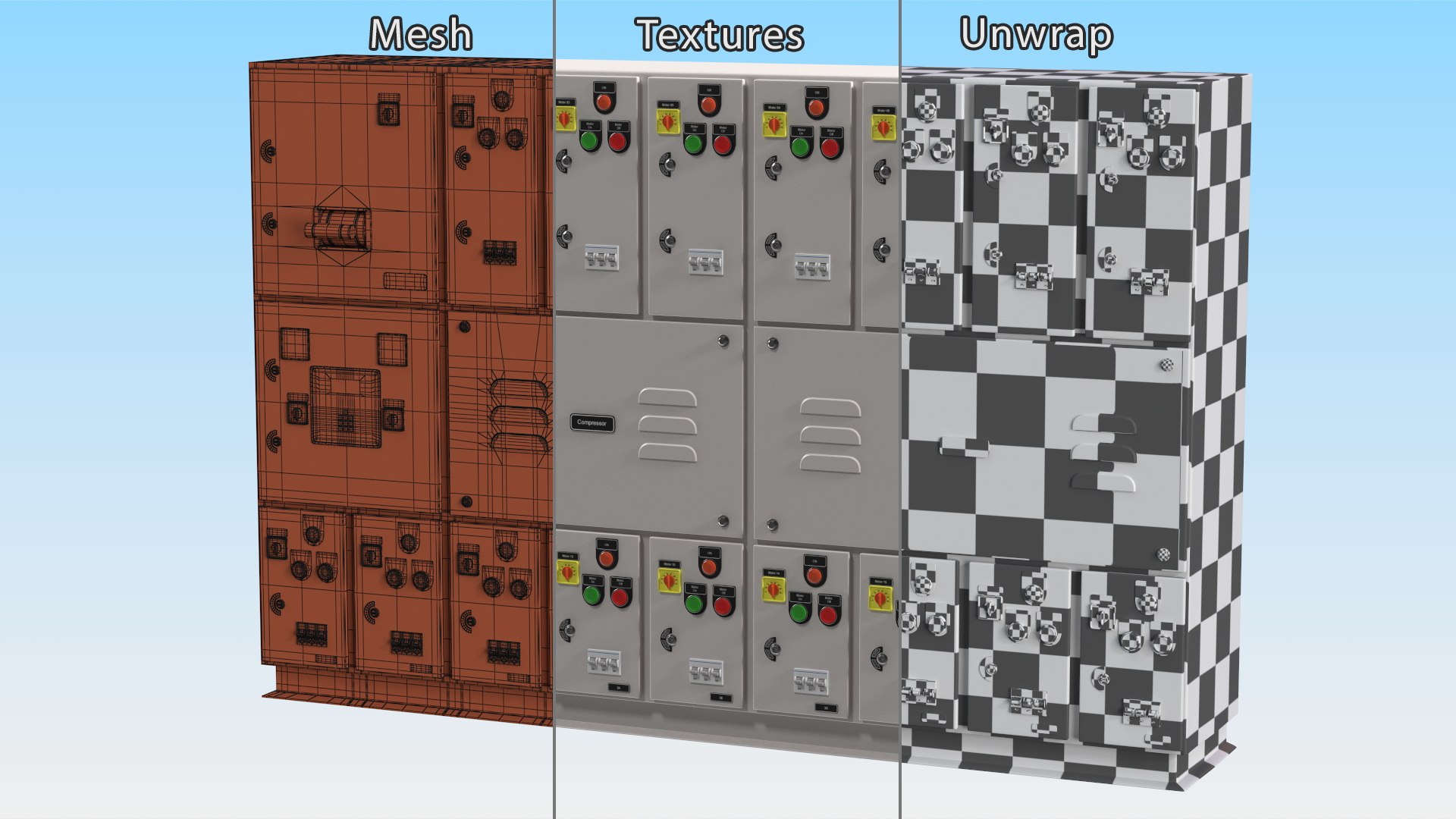 3D Industrial Electrical Switchgear Panel Model - TurboSquid 2244467
