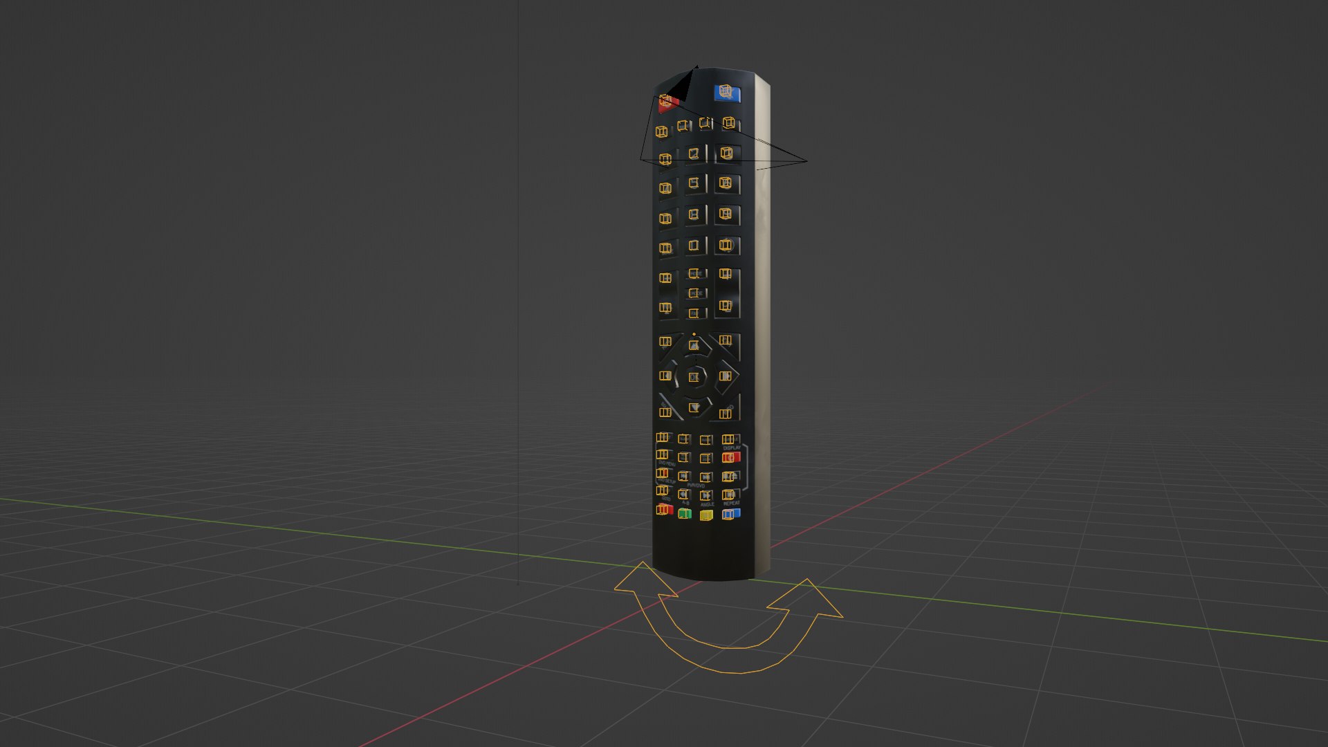 3D Rigged Black TV Remote Control Model - TurboSquid 2277504