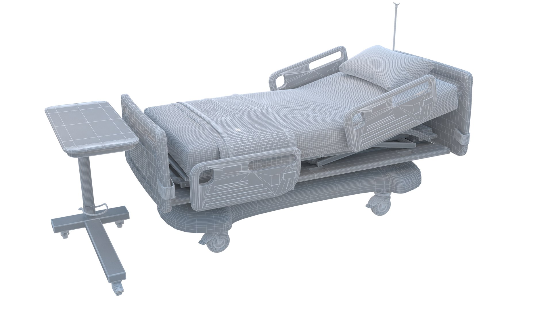 Hospital Bed 3D Model - TurboSquid 2221537