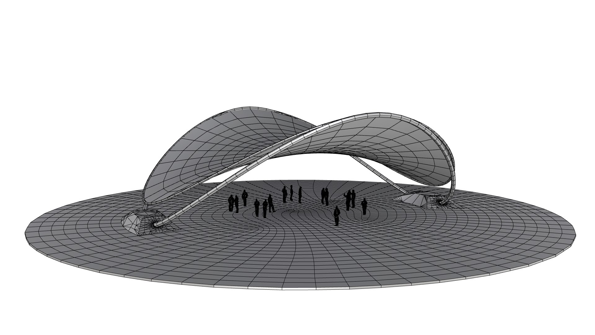 3D Model Tensile Structure Canopy 11 - TurboSquid 2249915