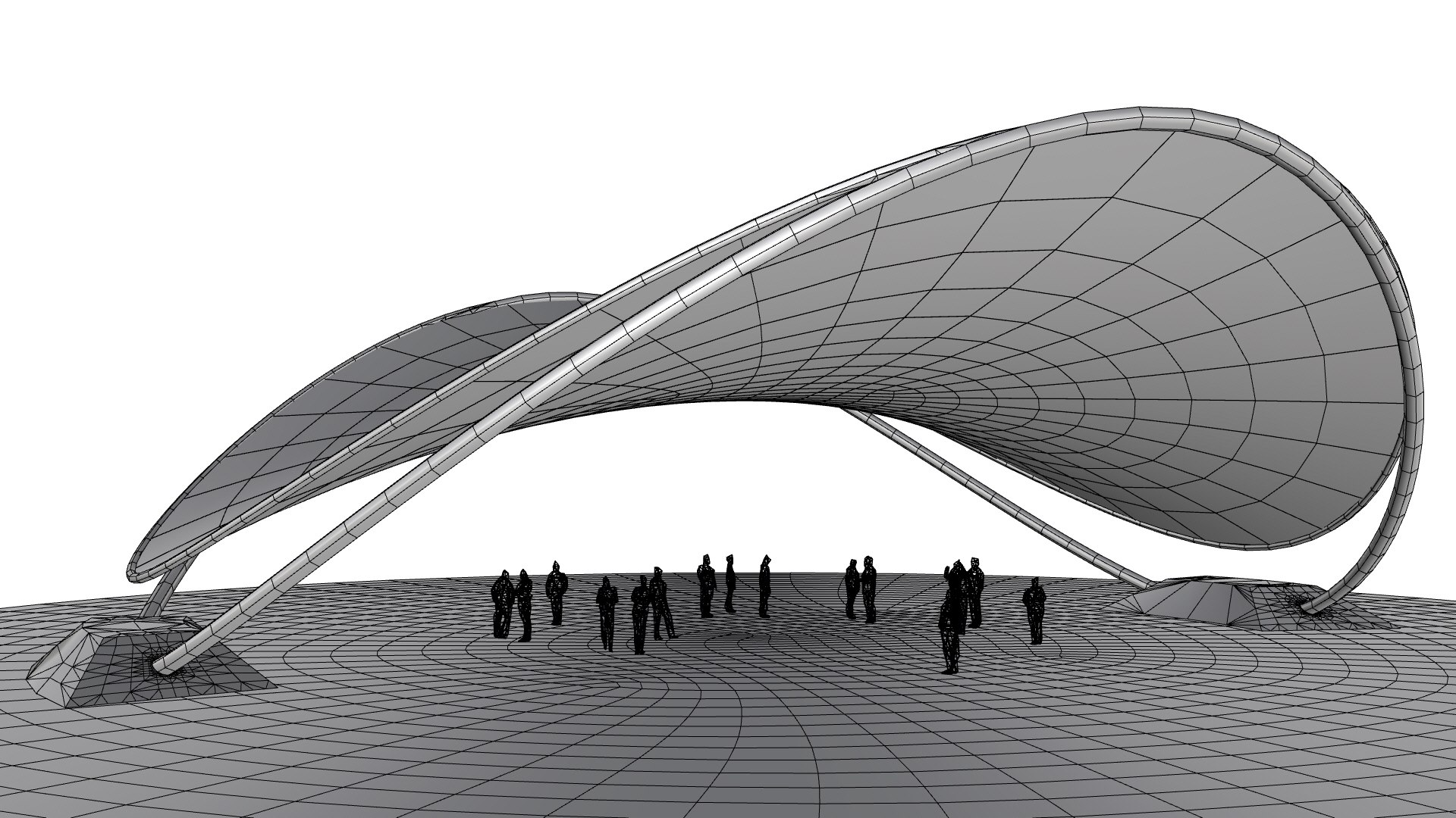 3D Model Tensile Structure Canopy 11 - TurboSquid 2249915