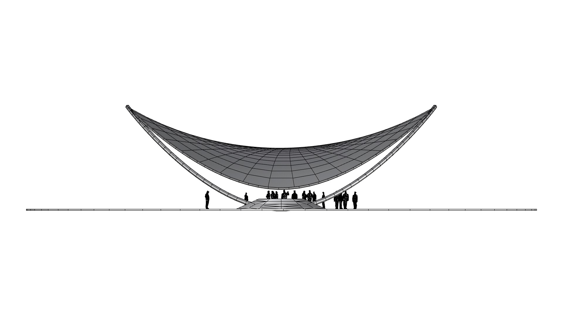 3D Model Tensile Structure Canopy 11 - TurboSquid 2249915