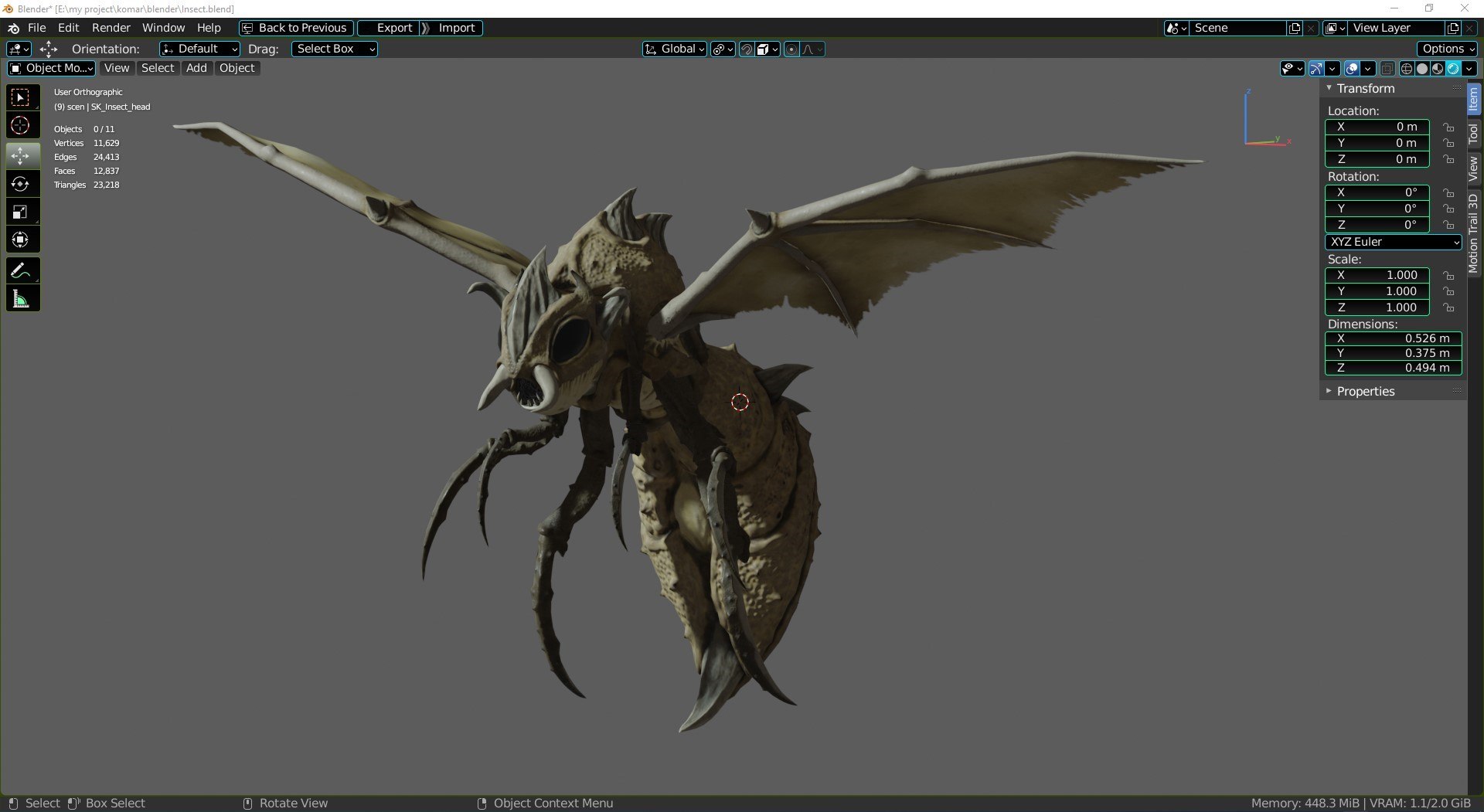 Bug insect model - TurboSquid 1638899