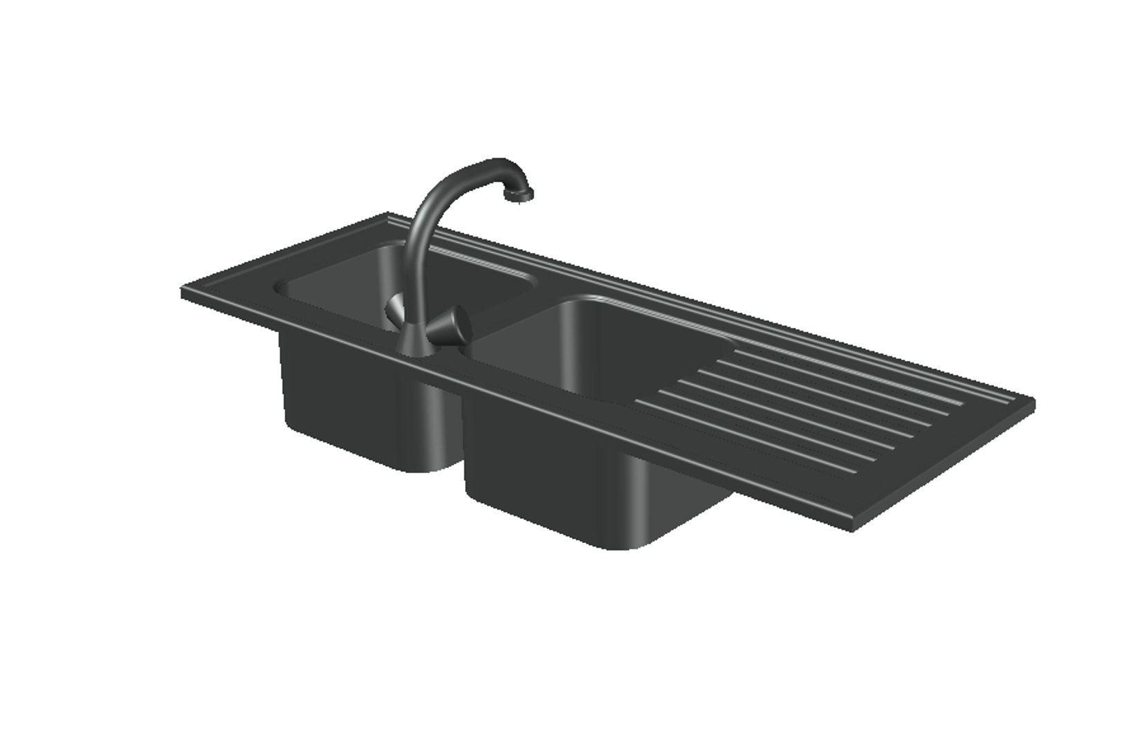 3D Model Double Kitchen Sink - TurboSquid 1359718