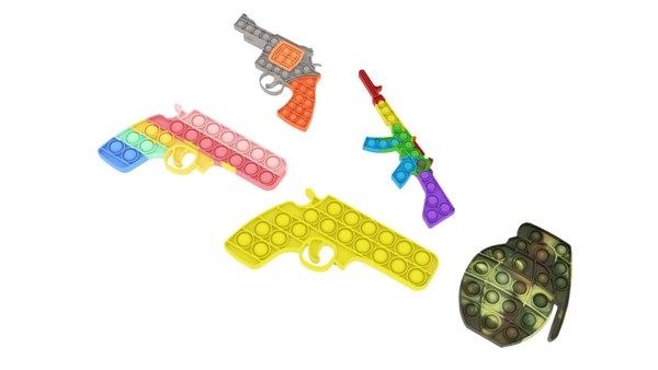 3D Weapons Pop It Fidget Toys Set - TurboSquid 1812260