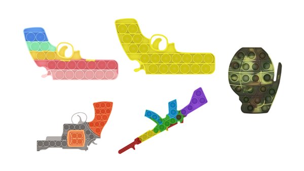 3D Weapons Pop It Fidget Toys Set - TurboSquid 1812260