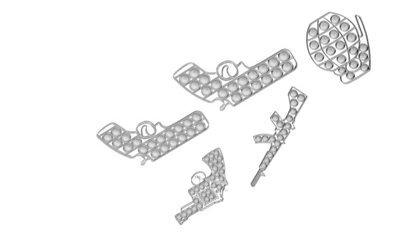 3D Weapons Pop It Fidget Toys Set - TurboSquid 1812260