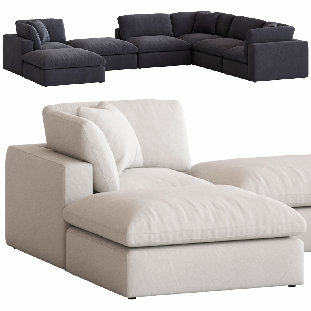 Coco Republic Dune Modular Sofa Model - TurboSquid 2165556