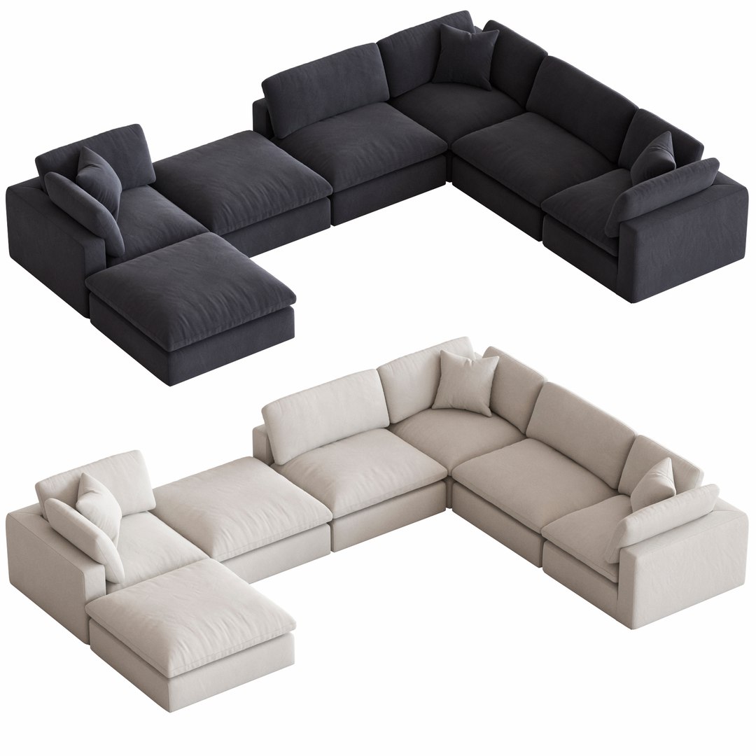 Coco Republic Dune Modular Sofa Model - TurboSquid 2165556