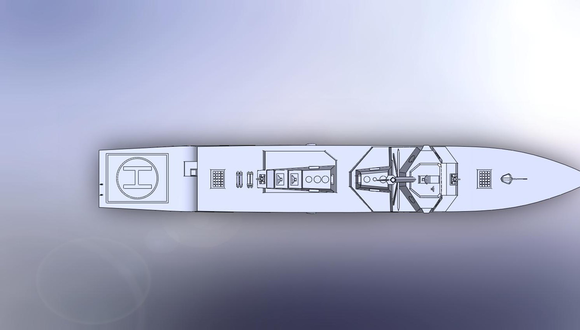Solid Warship - Destroyer 3d Model