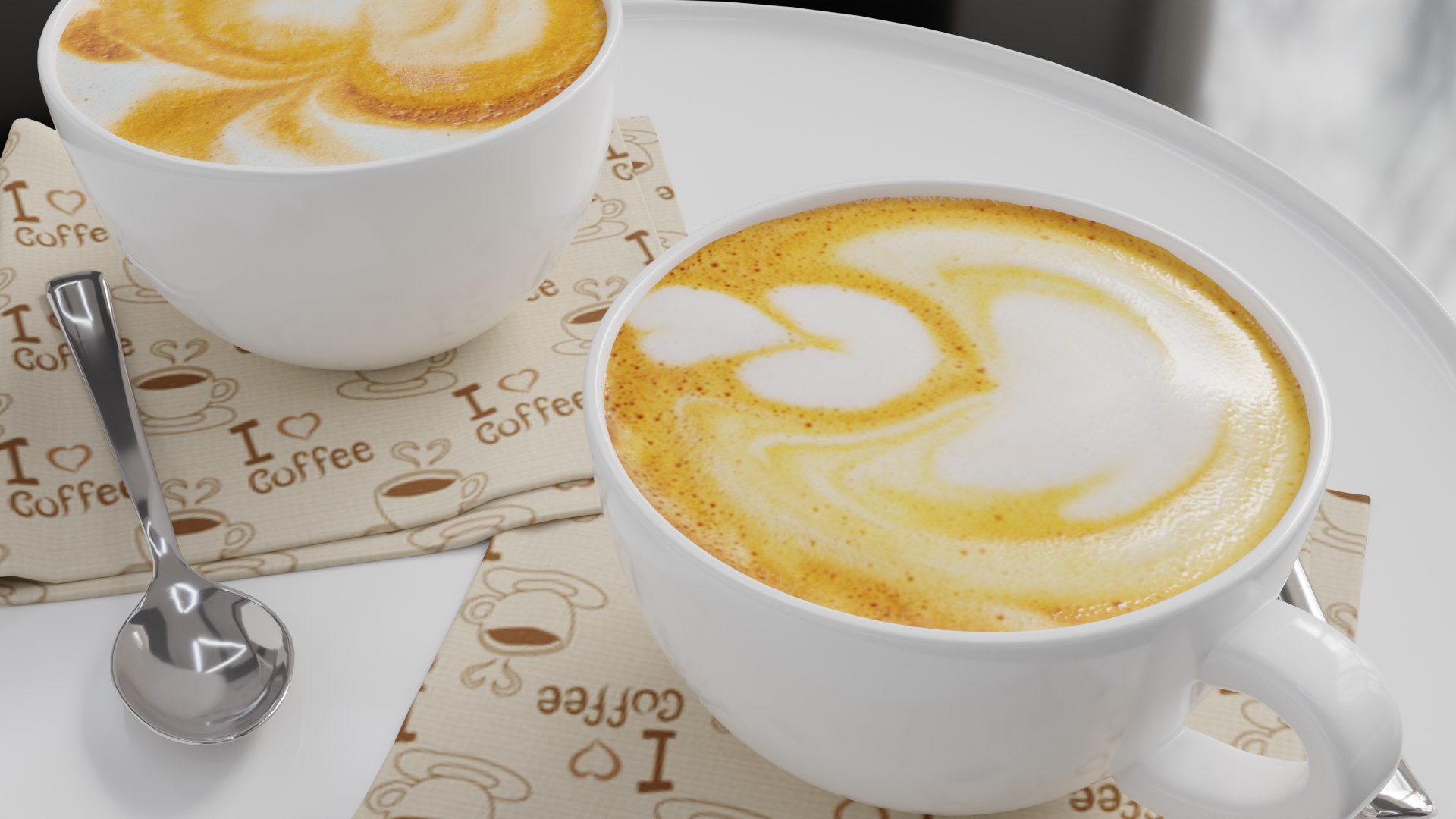 Coffe Cups High Quality 3D Model Model - TurboSquid 2270220