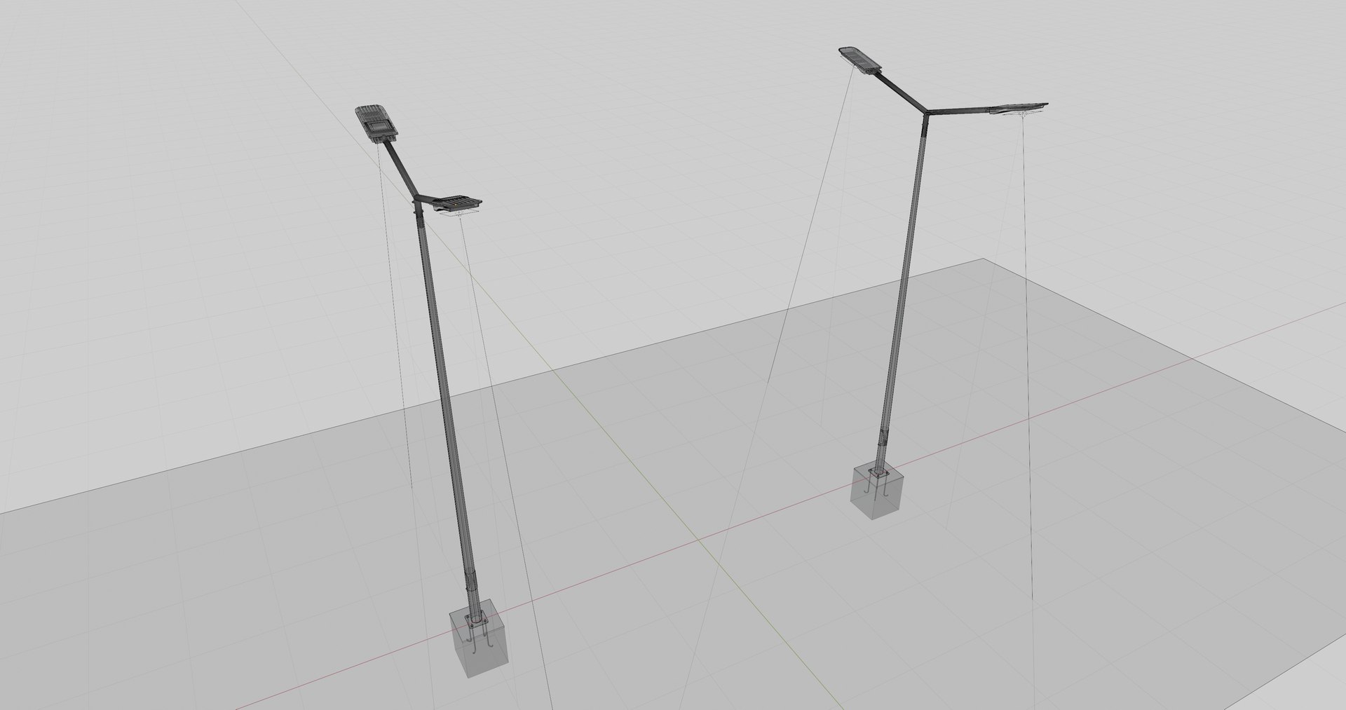 5 Meter Octogonal Lighting Pole -Double Consol 3D Model - TurboSquid ...