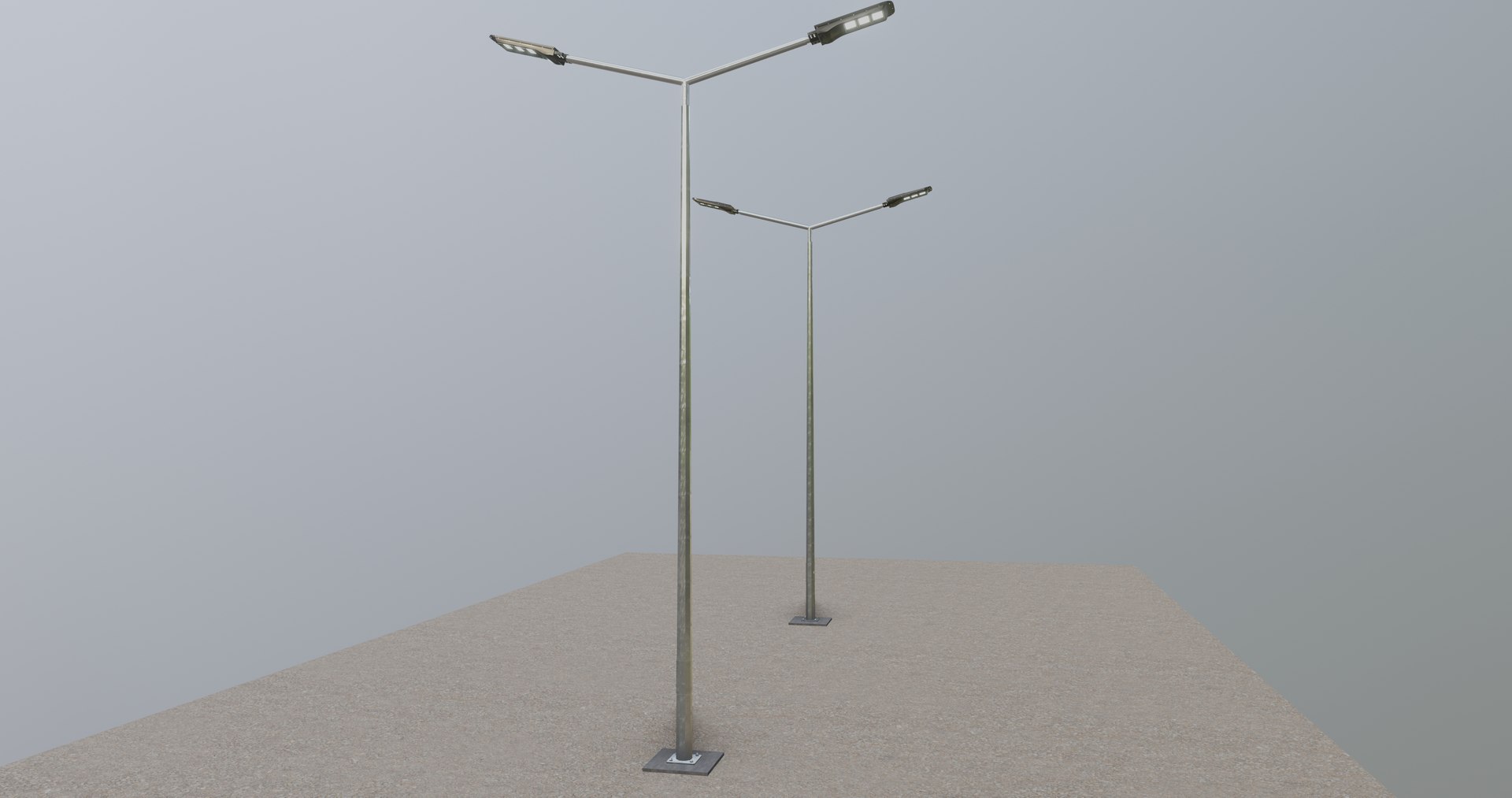 5 Meter Octogonal Lighting Pole -Double Consol 3D Model - TurboSquid ...