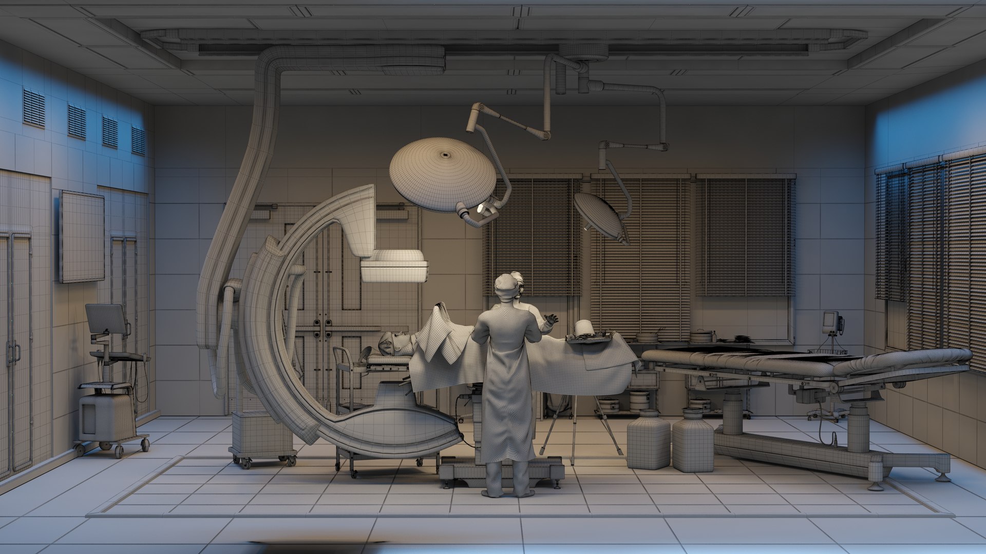 3D Blue Surgery Room - TurboSquid 1793816