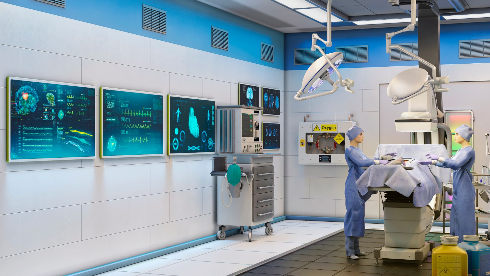 3D Blue Surgery Room - TurboSquid 1793816