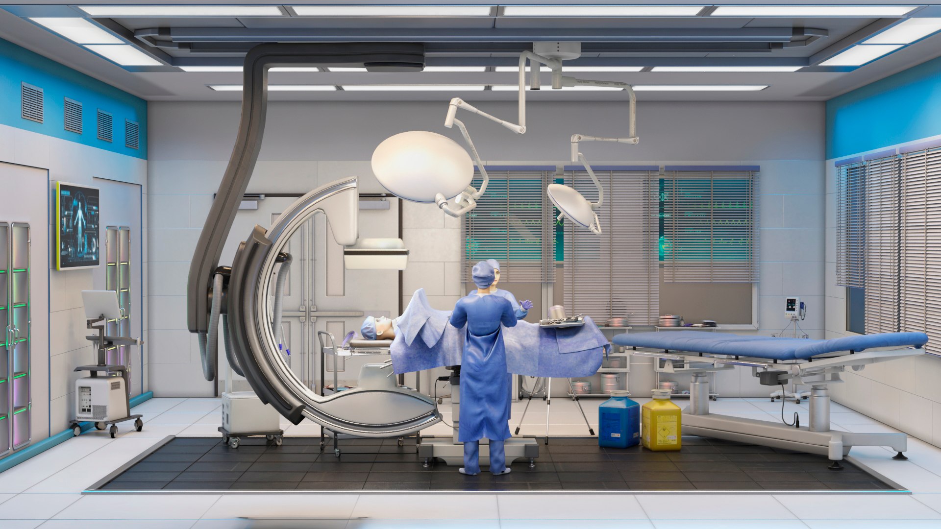 3D Blue Surgery Room - TurboSquid 1793816