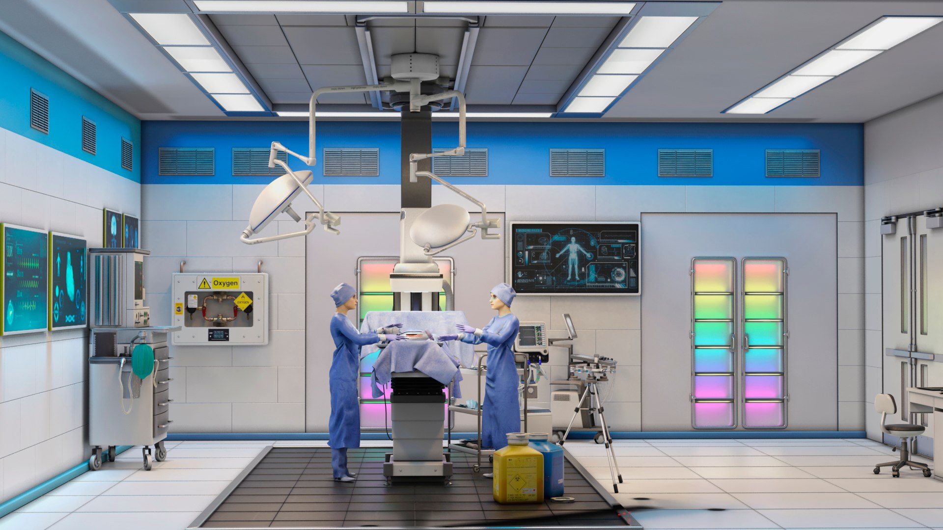3D Blue Surgery Room - TurboSquid 1793816