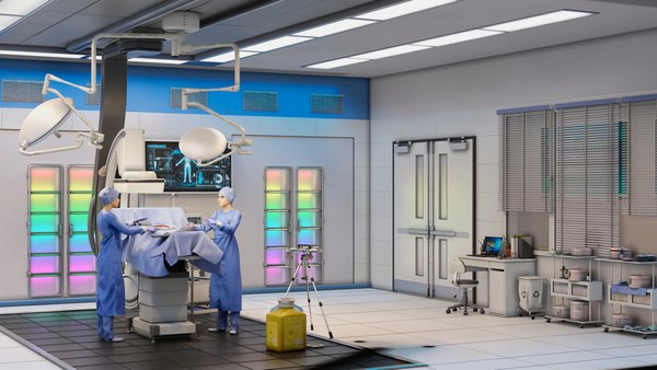 3D Blue Surgery Room - TurboSquid 1793816