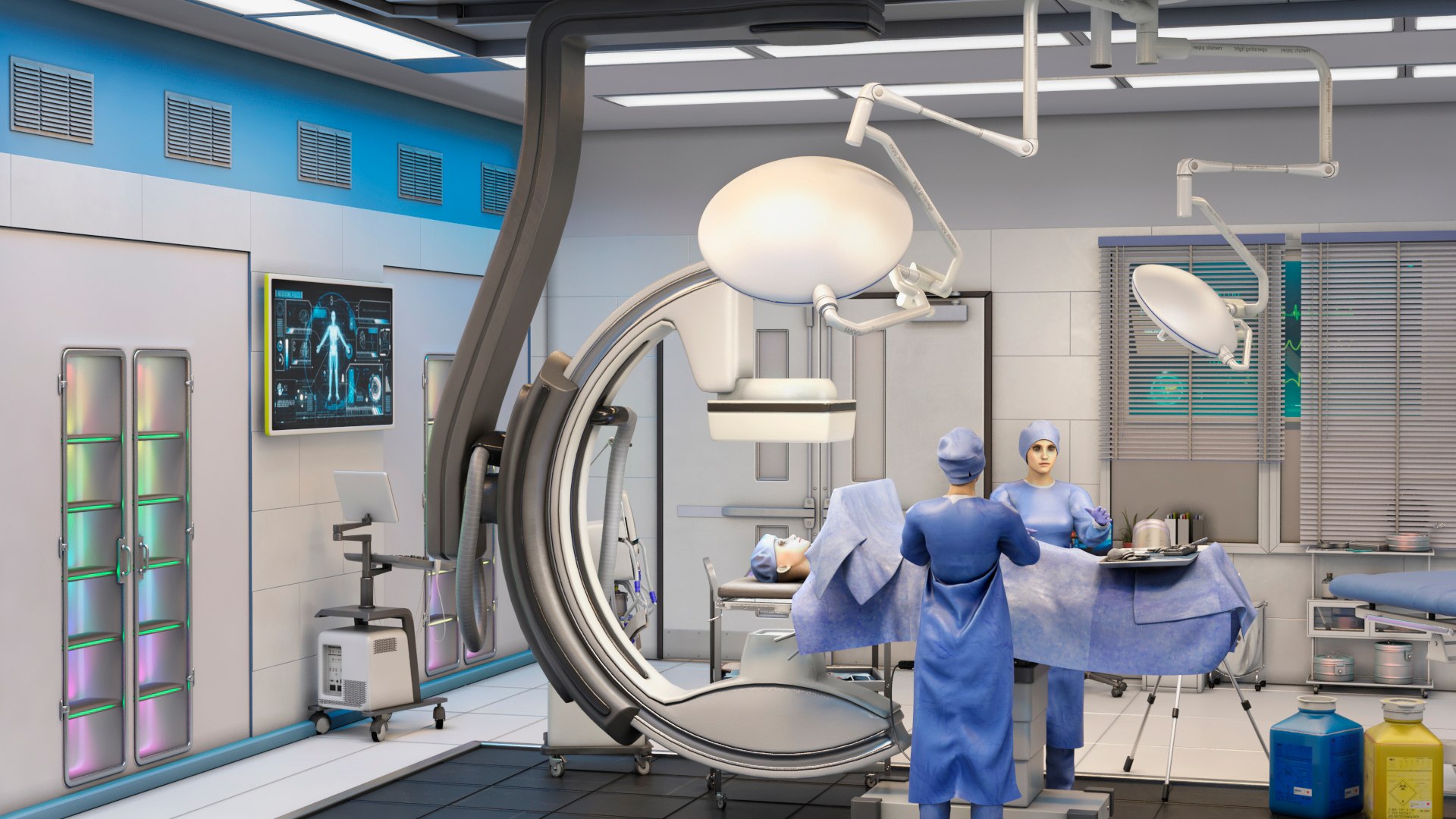 3D Blue Surgery Room - TurboSquid 1793816