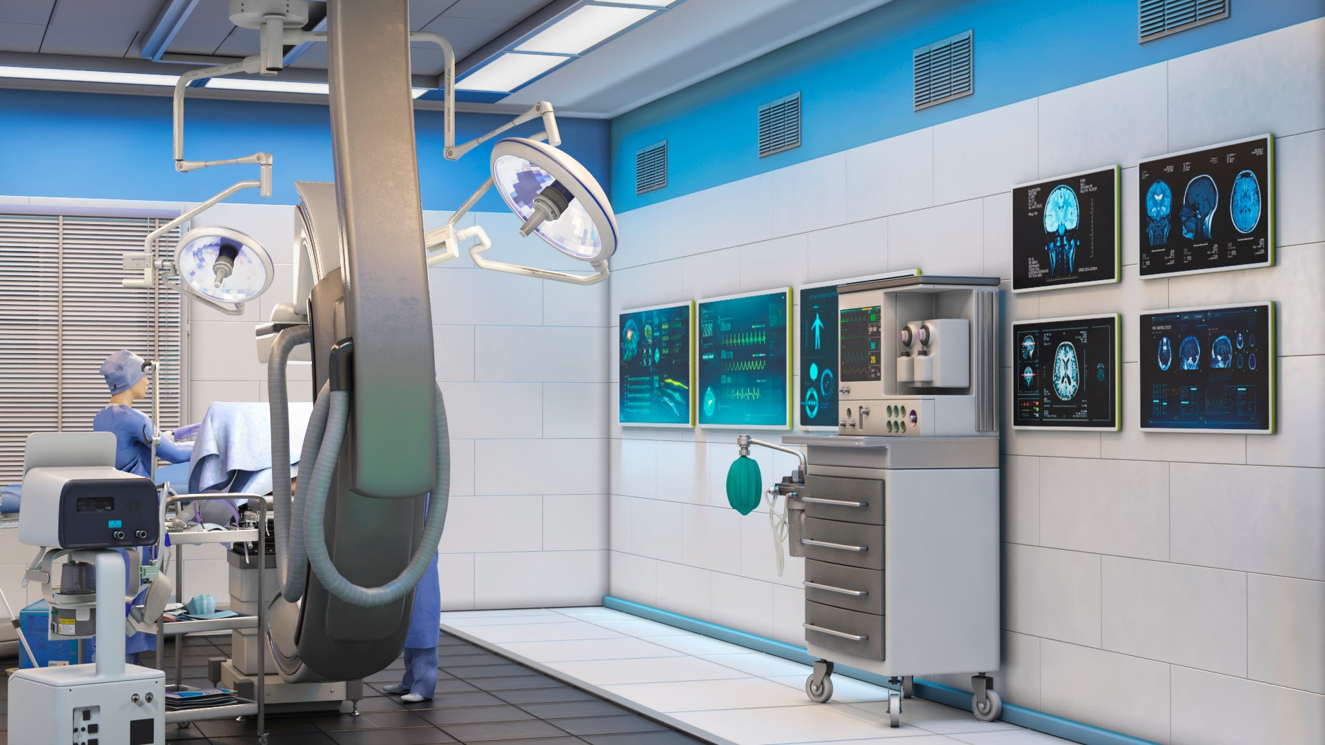 3D Blue Surgery Room - TurboSquid 1793816