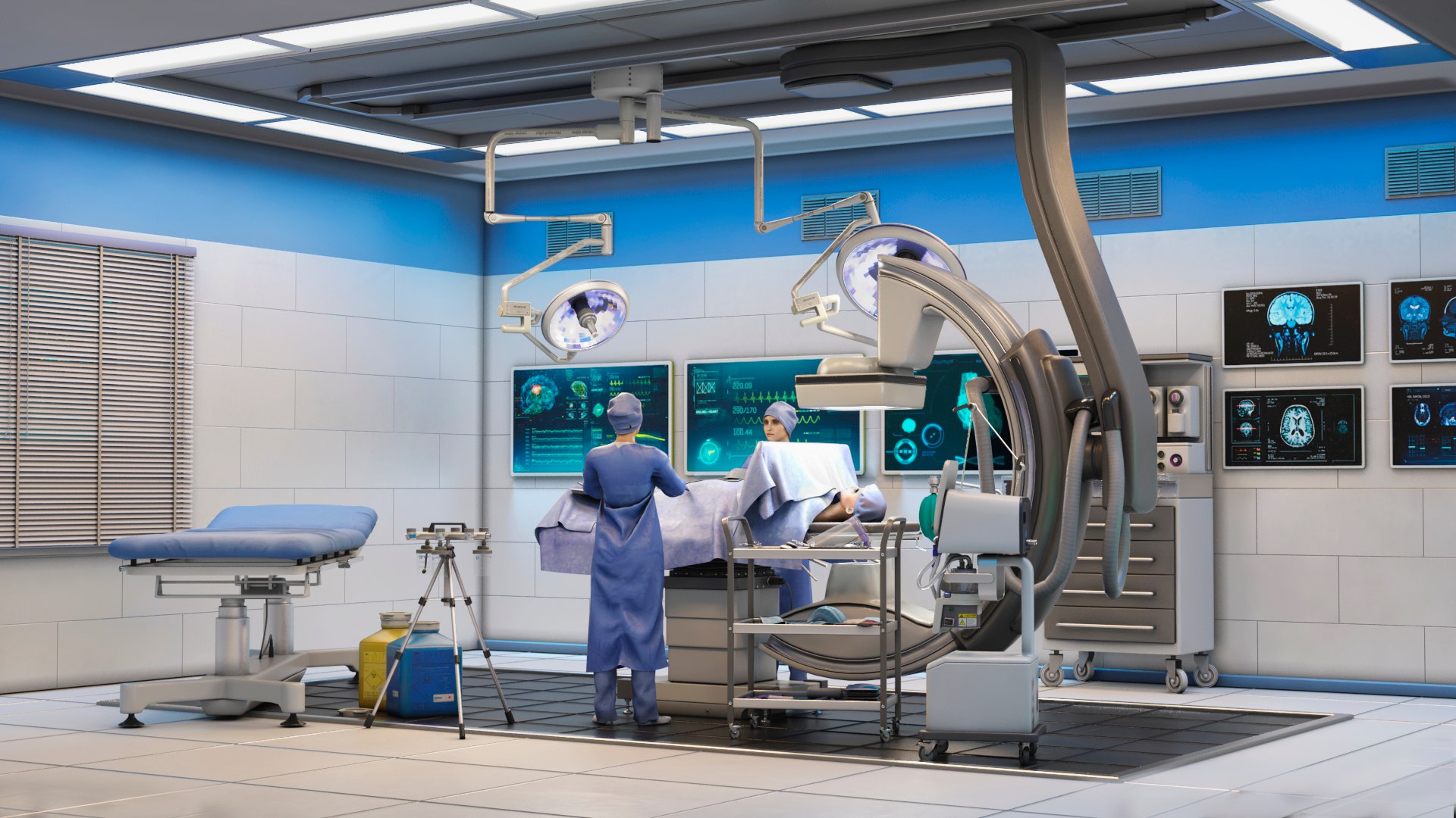 3D Blue Surgery Room - TurboSquid 1793816