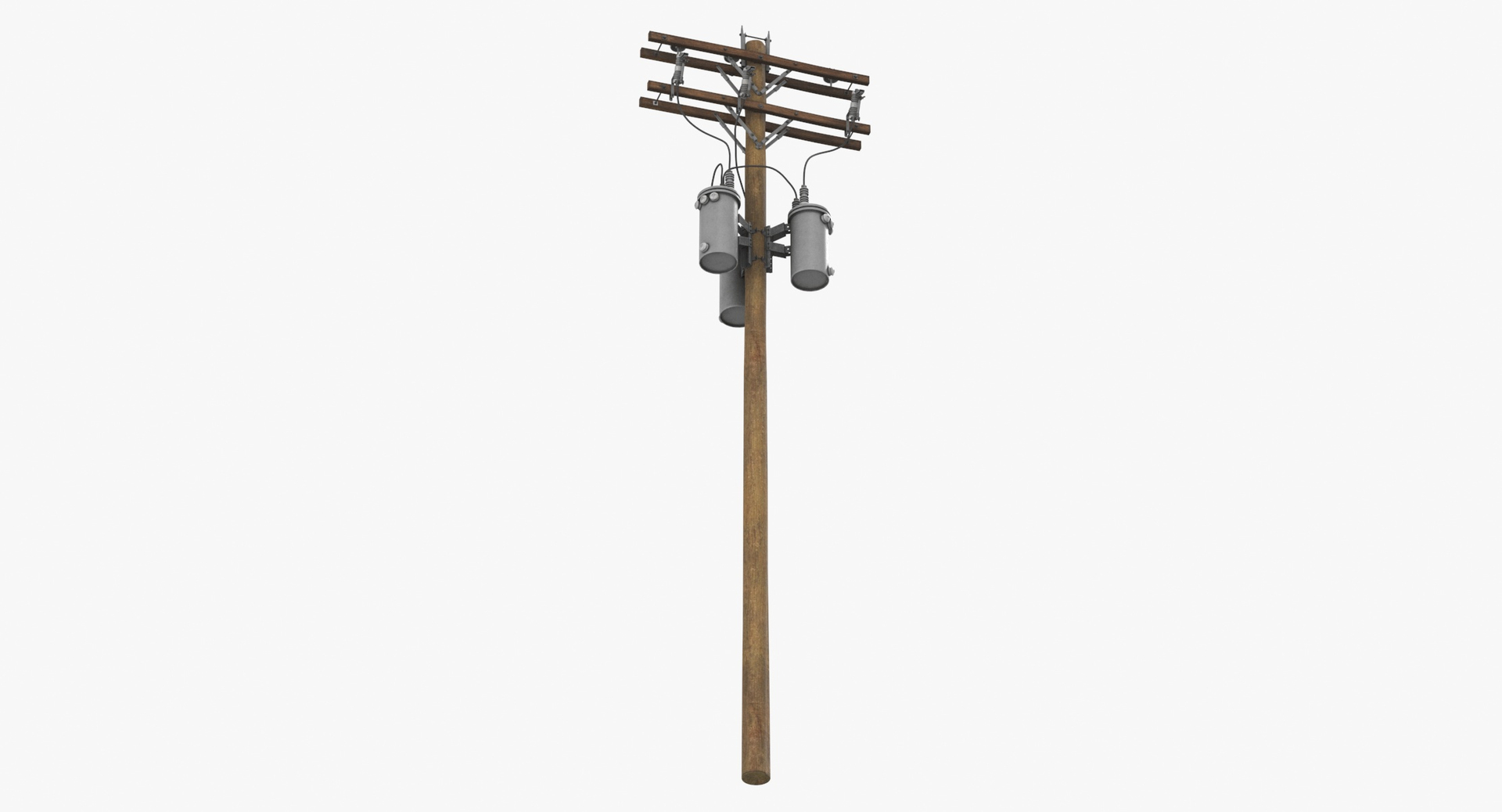 Wooden Power Lines 02 No Wires Clean and Dirty 3D model - TurboSquid ...