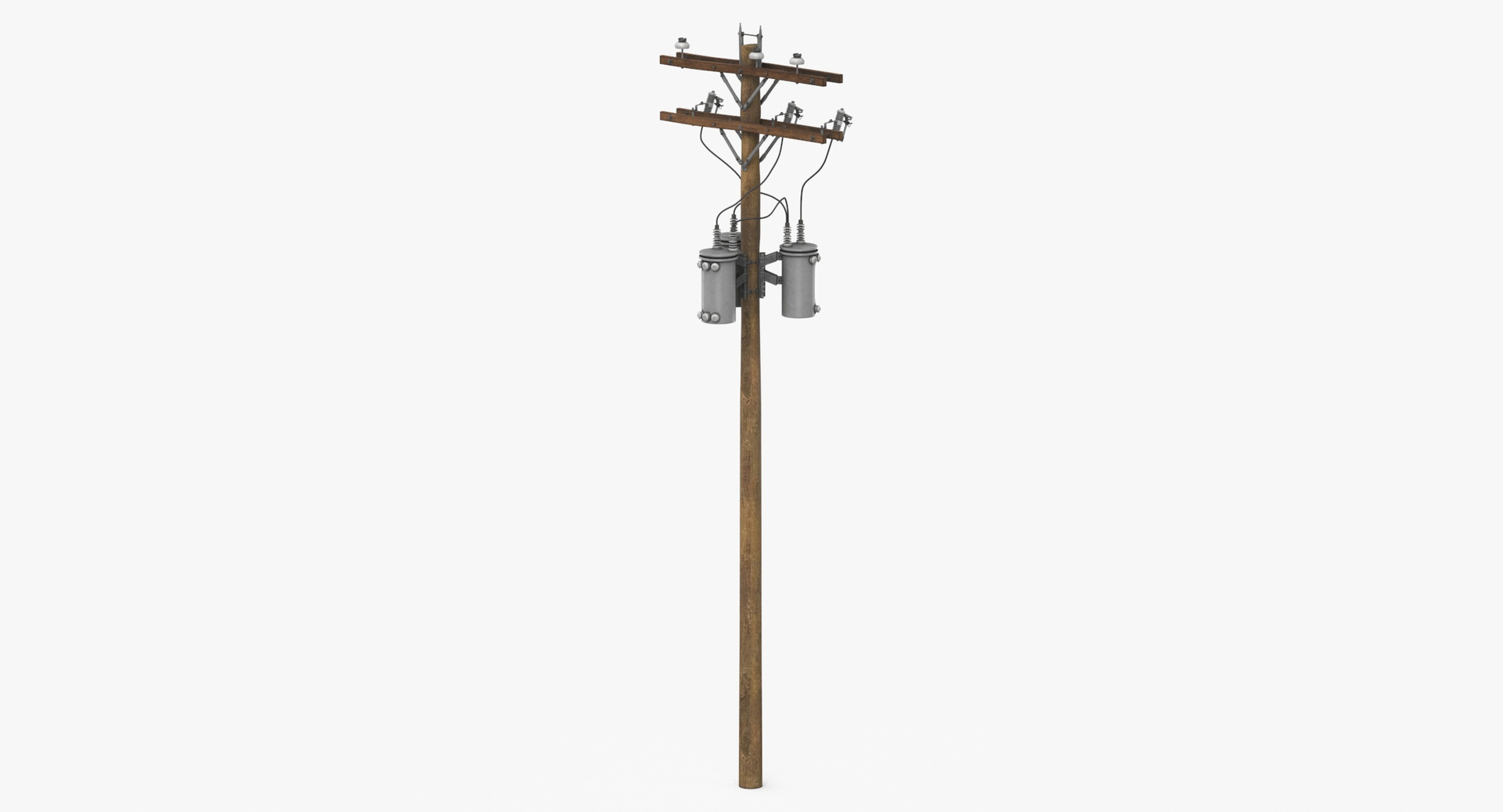 Wooden Power Lines 02 No Wires Clean and Dirty 3D model - TurboSquid ...