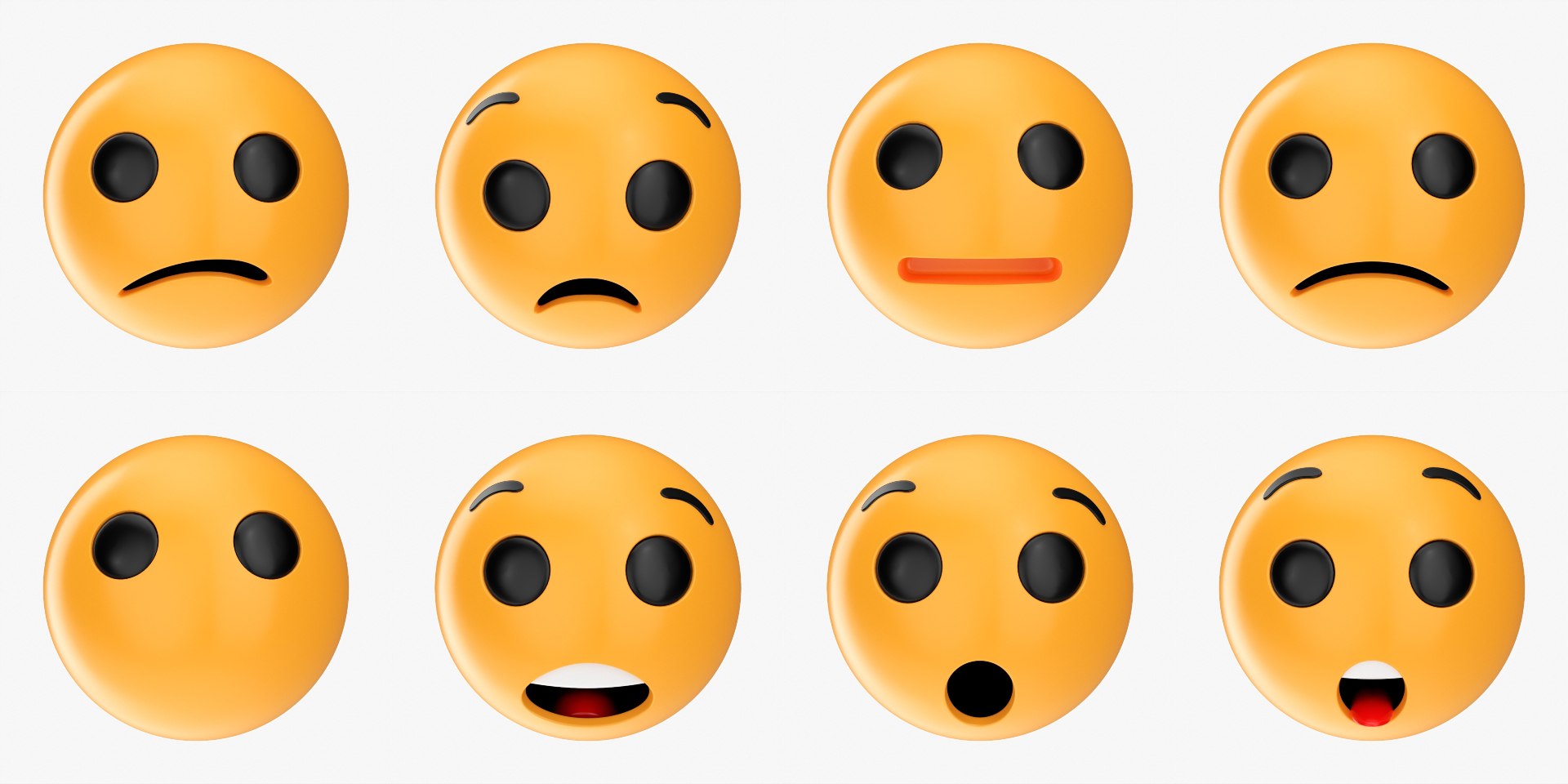 Emoji Pack V3 051-075 3D Model - TurboSquid 1825436