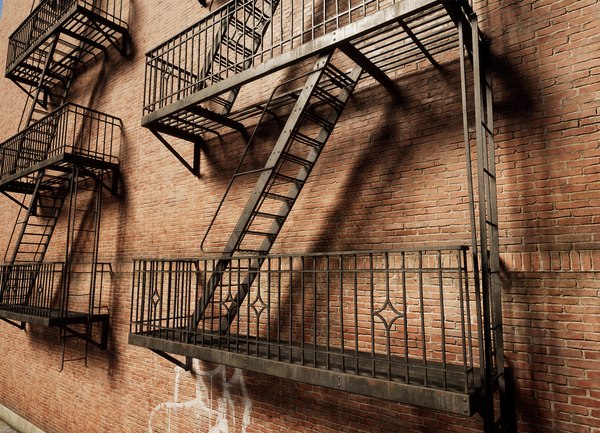 Fire Escape 3D Models for Download | TurboSquid