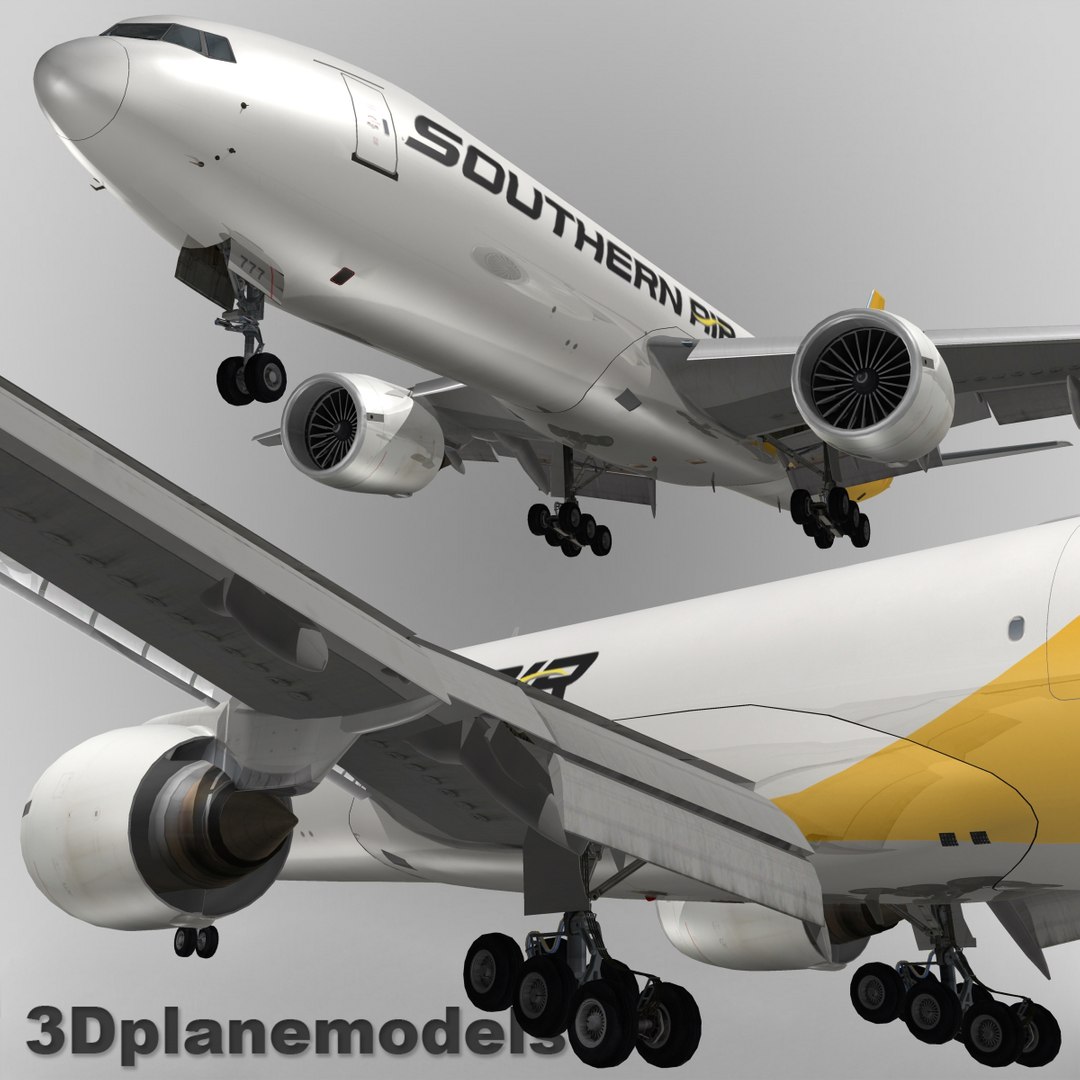 Boeing 777-200f 3d Model