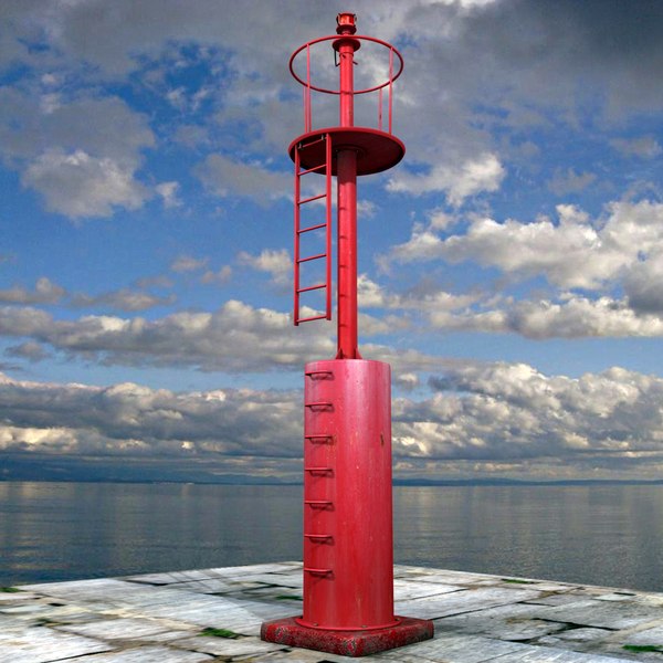 3d harbour beacon model