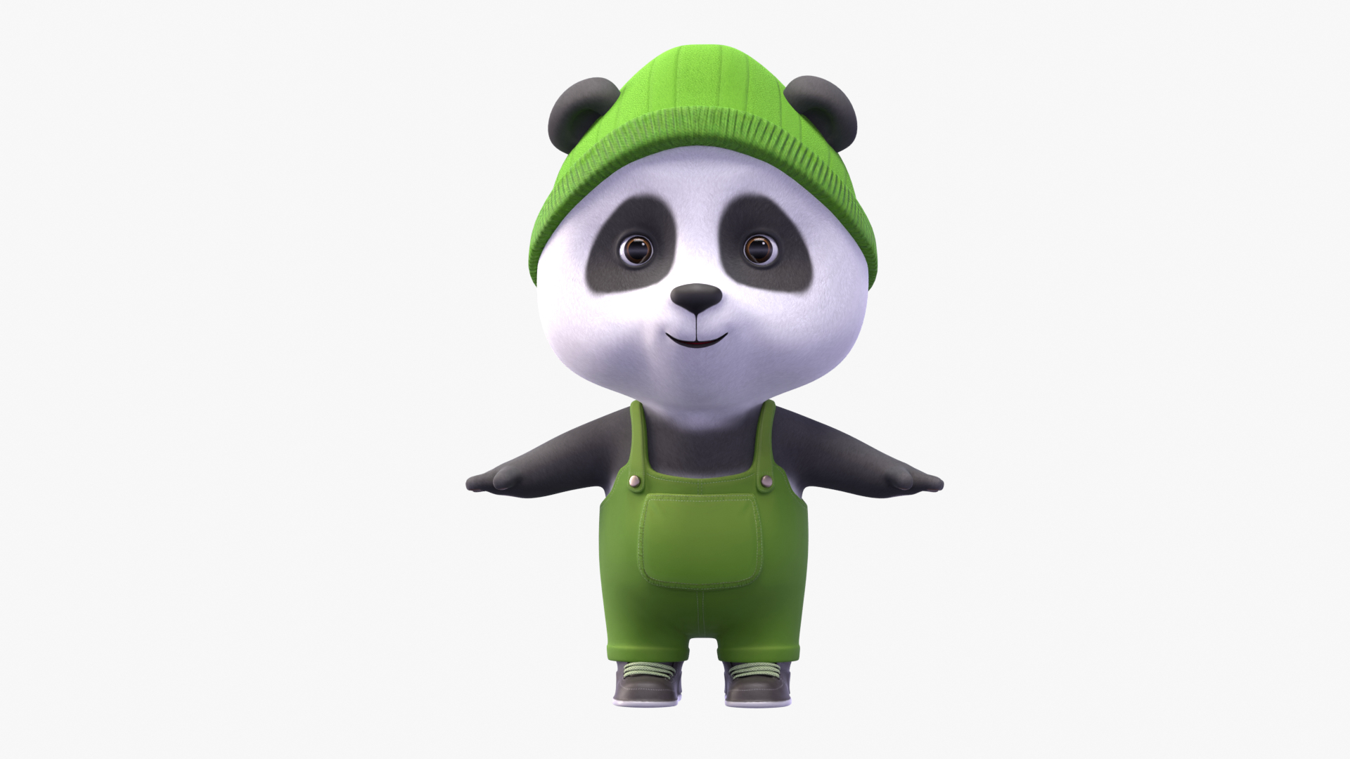 3D Cartoon Panda - TurboSquid 2224510