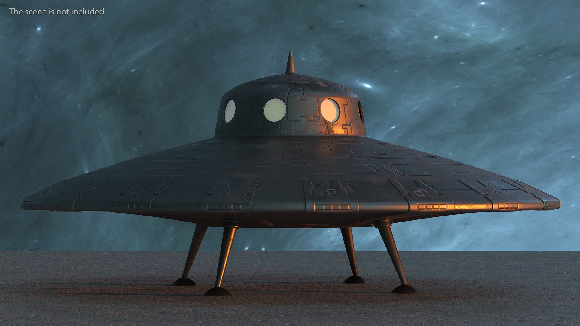 3D Dirt UFO Ship Stand - TurboSquid 2086095