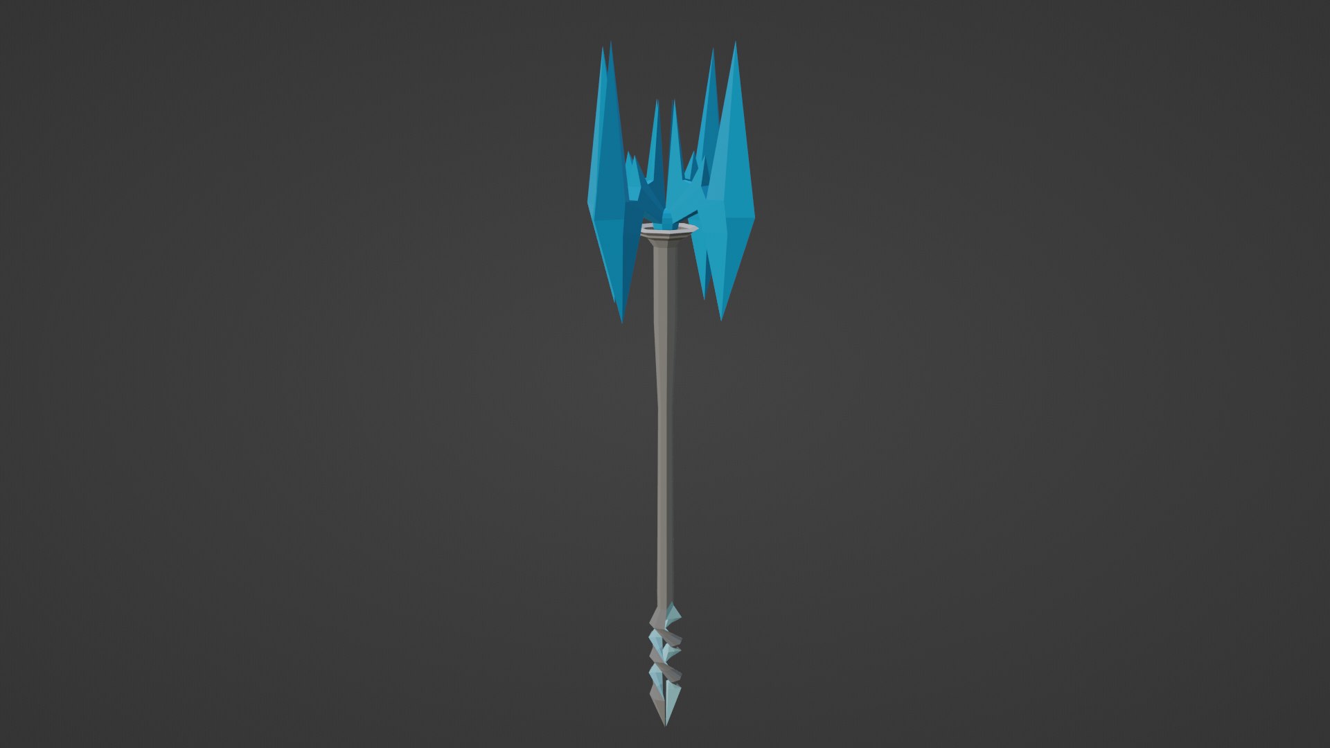LOW POLY Ice Staff 3D Model - TurboSquid 2132036