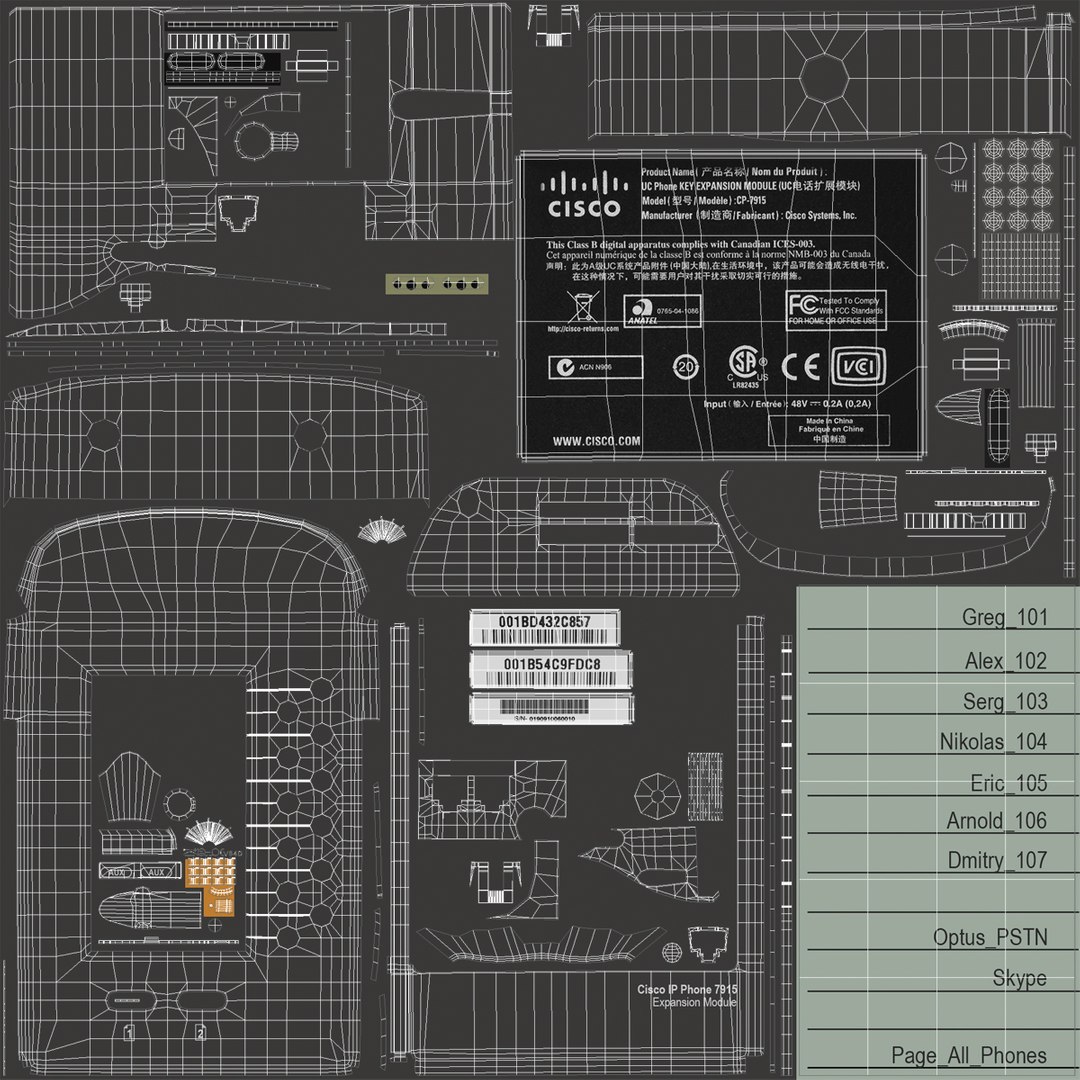 3d model of cisco 7915 expansion module