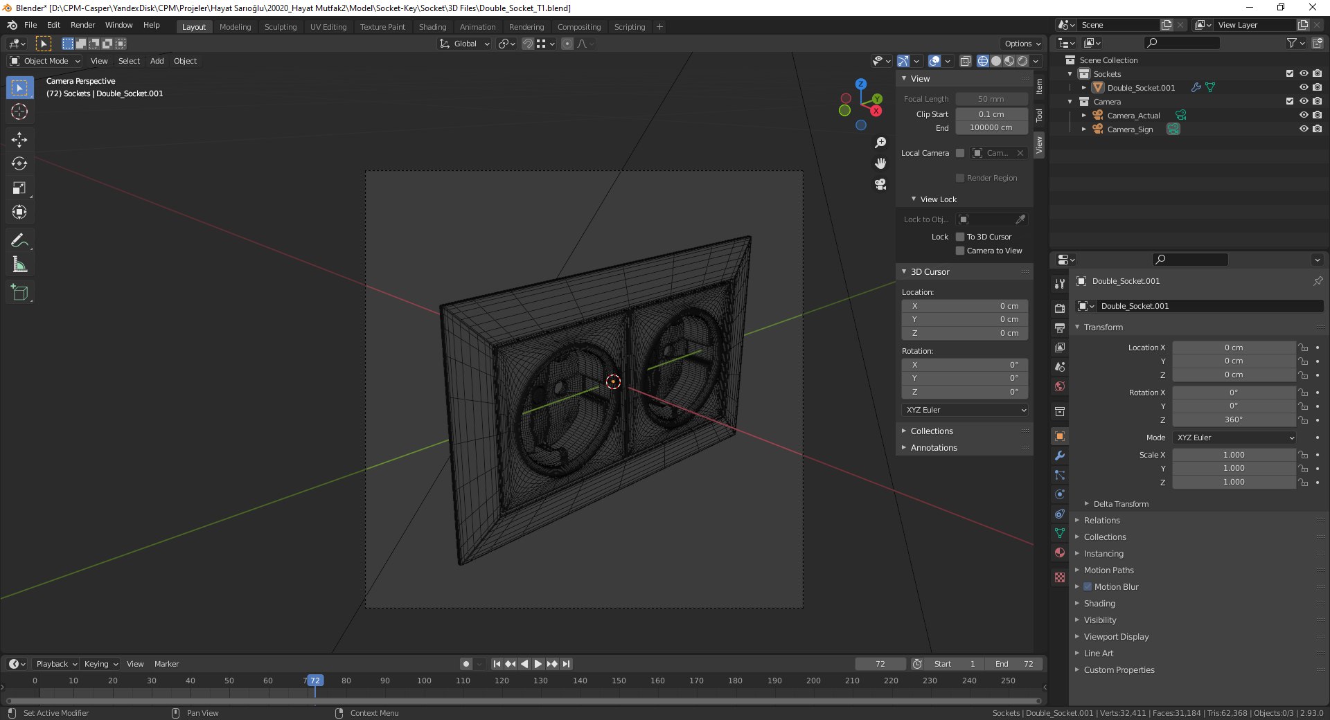 Socket Blender Cycles 3D Model - TurboSquid 1629343
