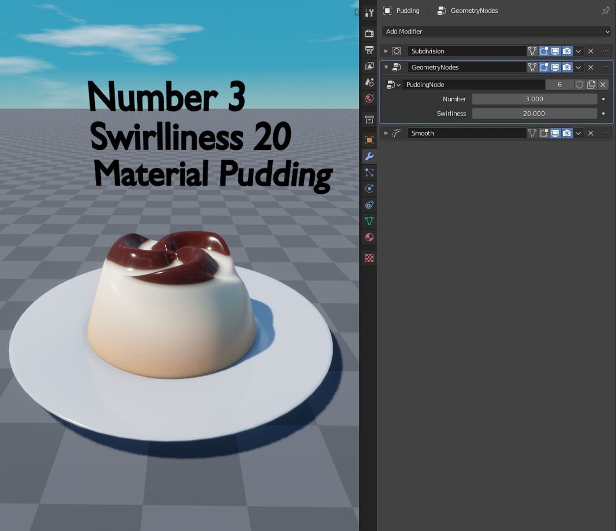Pudding Geometry Blender 3D Model - TurboSquid 1760724