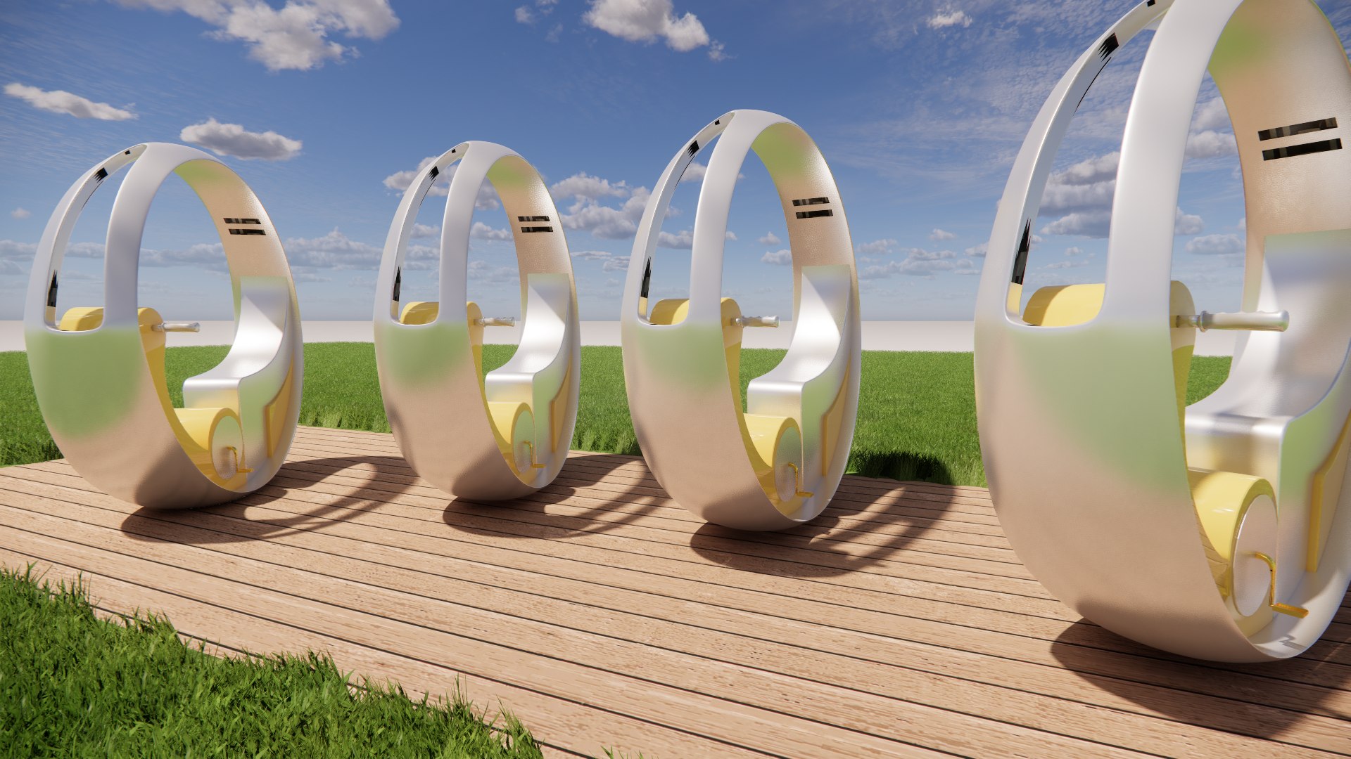 3D Solar-powered Fitness Equipment-A5 - TurboSquid 2254422