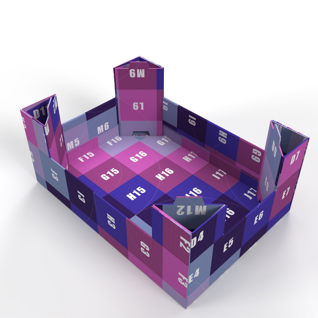 3D Model Cardboard Retail Display Tray For Product Packaging ...
