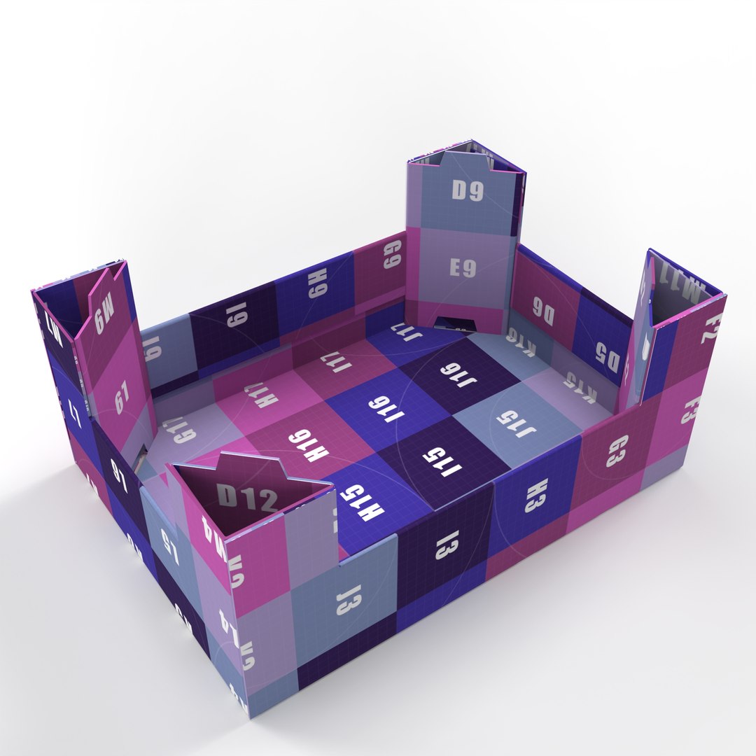 3D Model Cardboard Retail Display Tray For Product Packaging ...