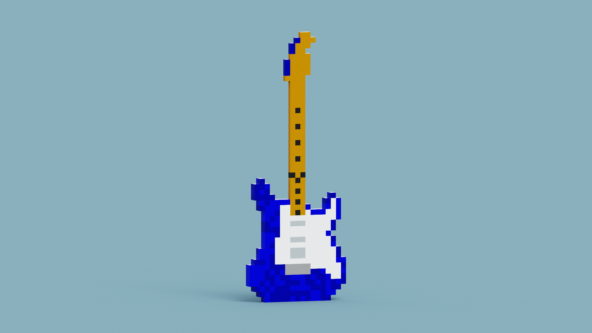 Blue Guitar 3D Model - TurboSquid 1936274