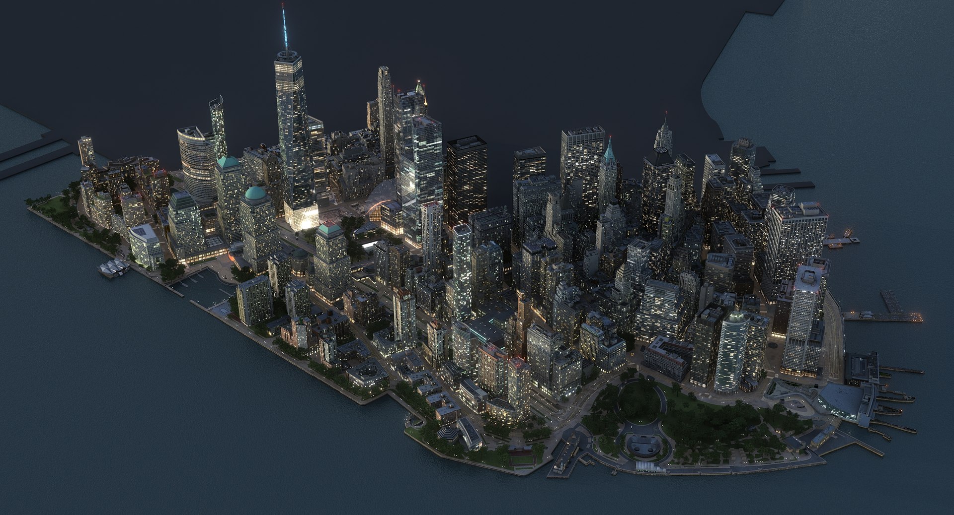 3D manhattan lower 2 3 - TurboSquid 1343545