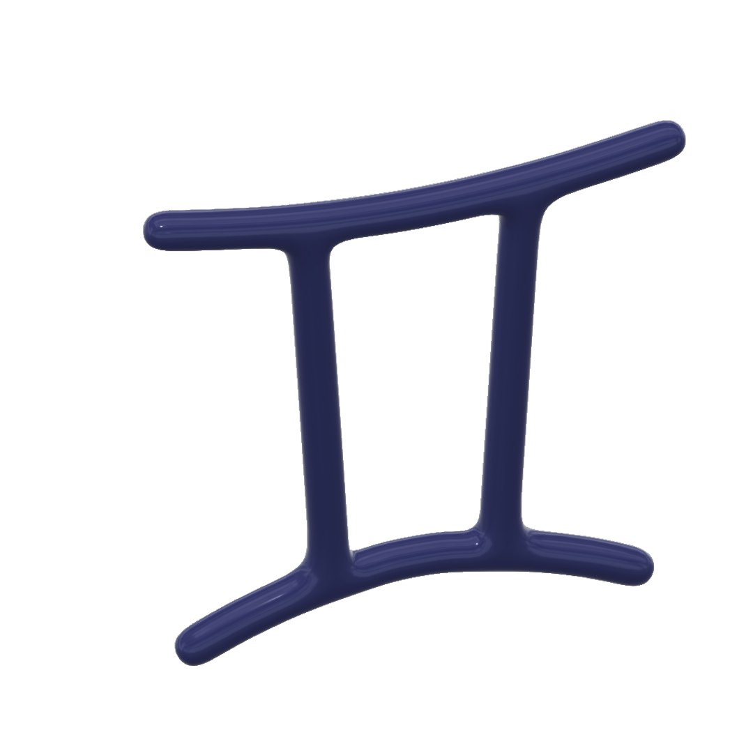 3d Model Gemini Zodiac Sign