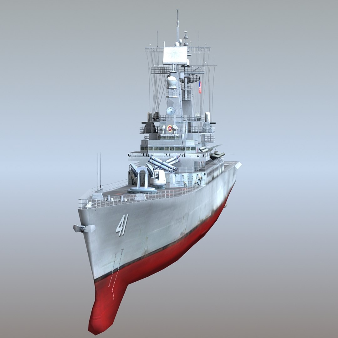 uss arkansas cgn-41 sh-60 3d model