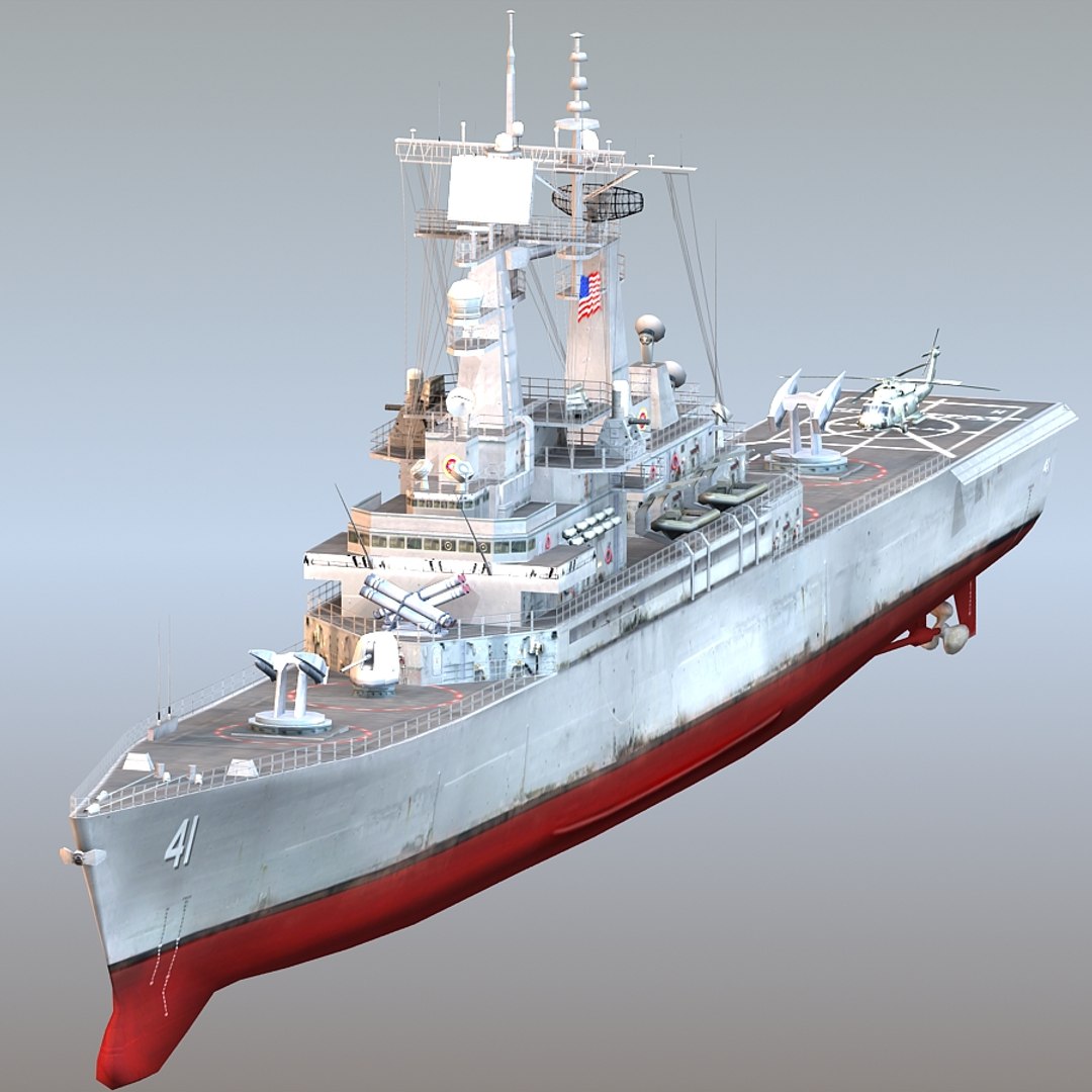 Uss Arkansas Cgn-41 Sh-60 3d Model