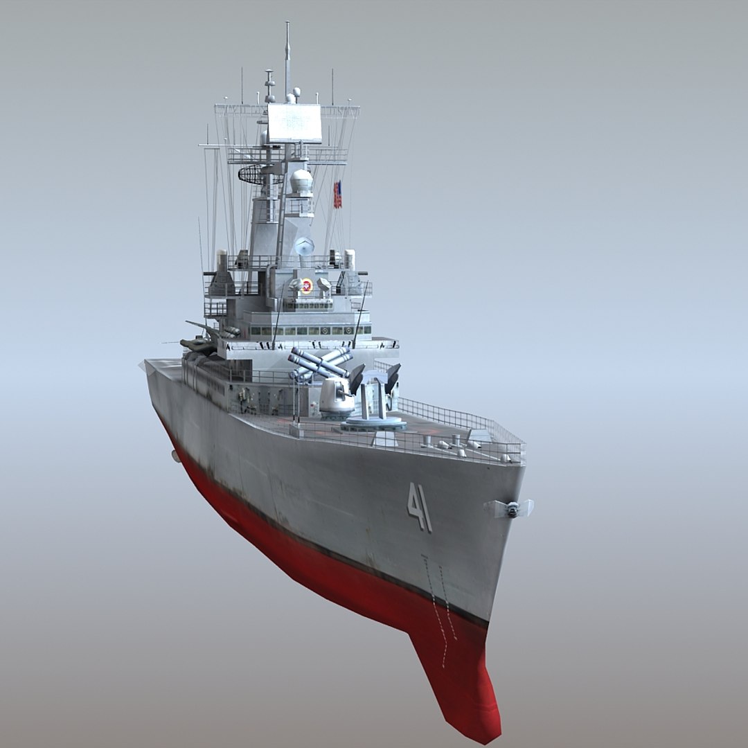 uss arkansas cgn-41 sh-60 3d model