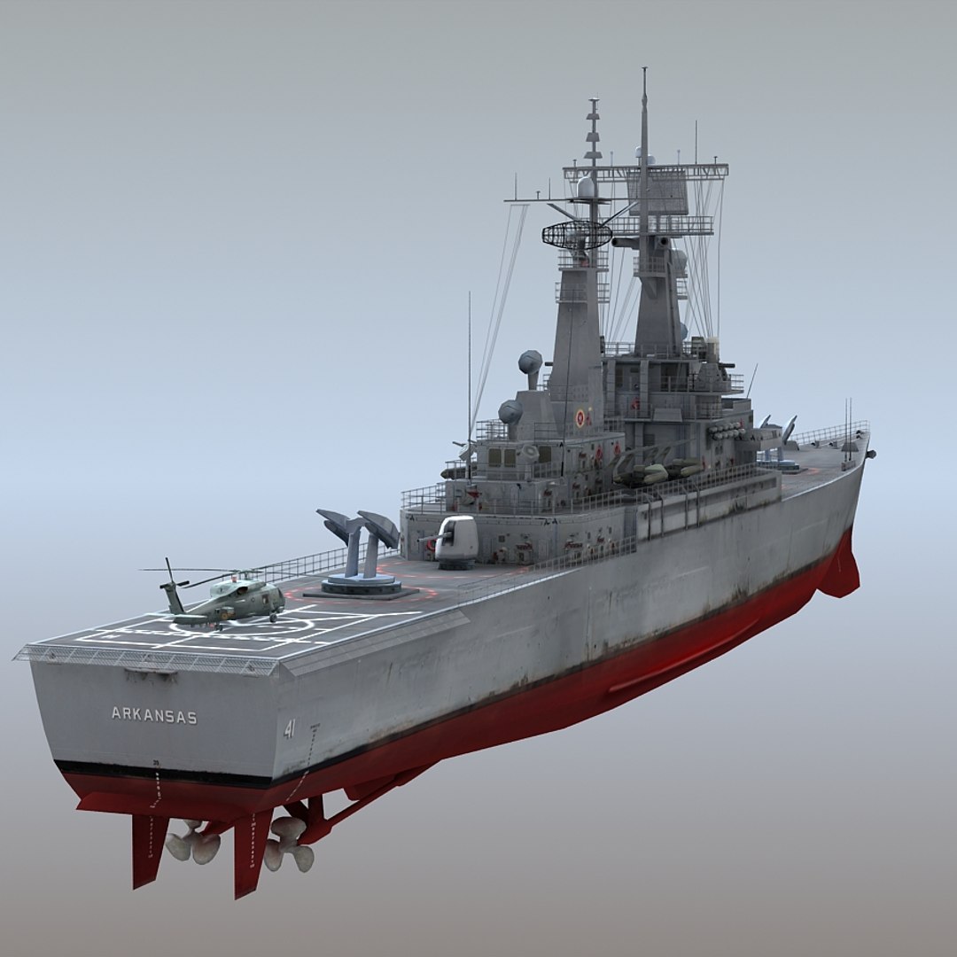 Uss Arkansas Cgn-41 Sh-60 3d Model