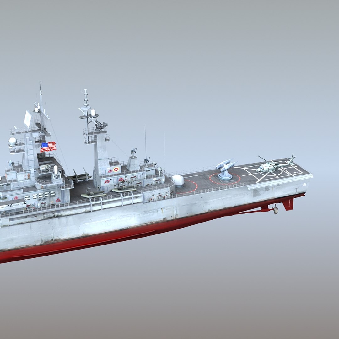 Uss Arkansas Cgn-41 Sh-60 3d Model