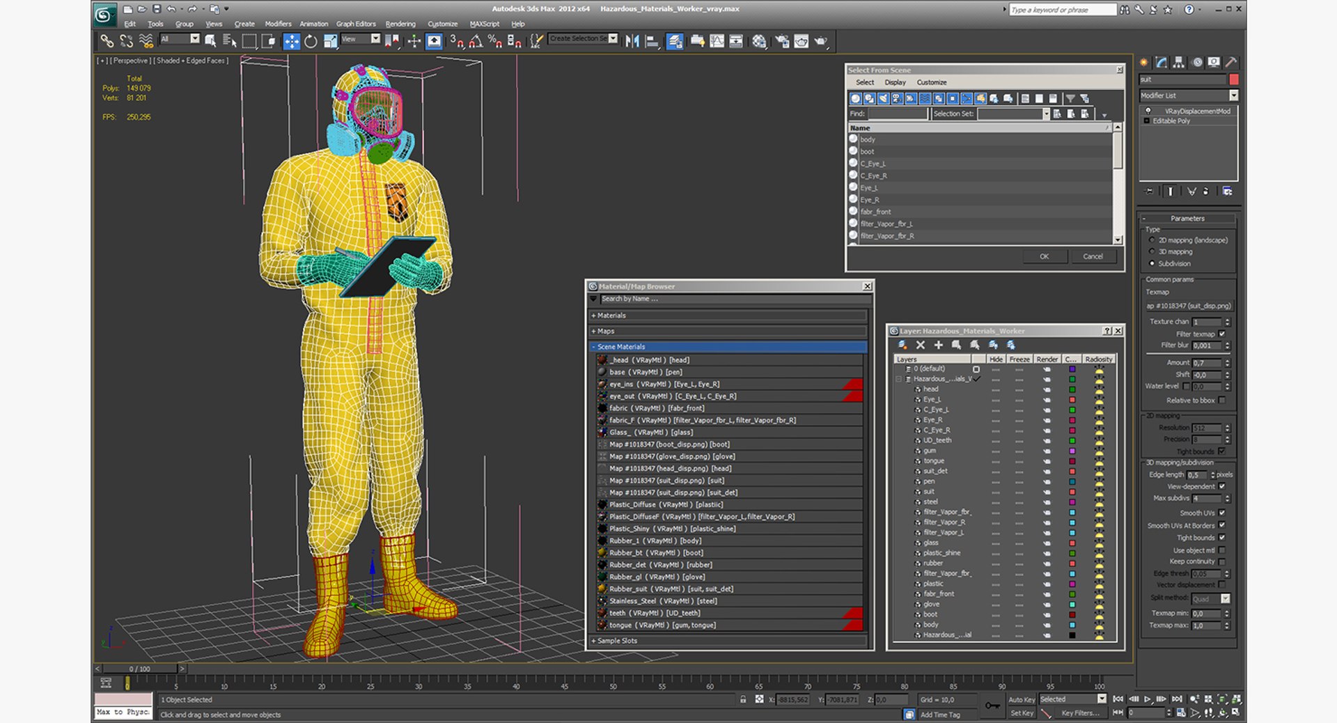 3D hazardous materials worker - TurboSquid 1406436
